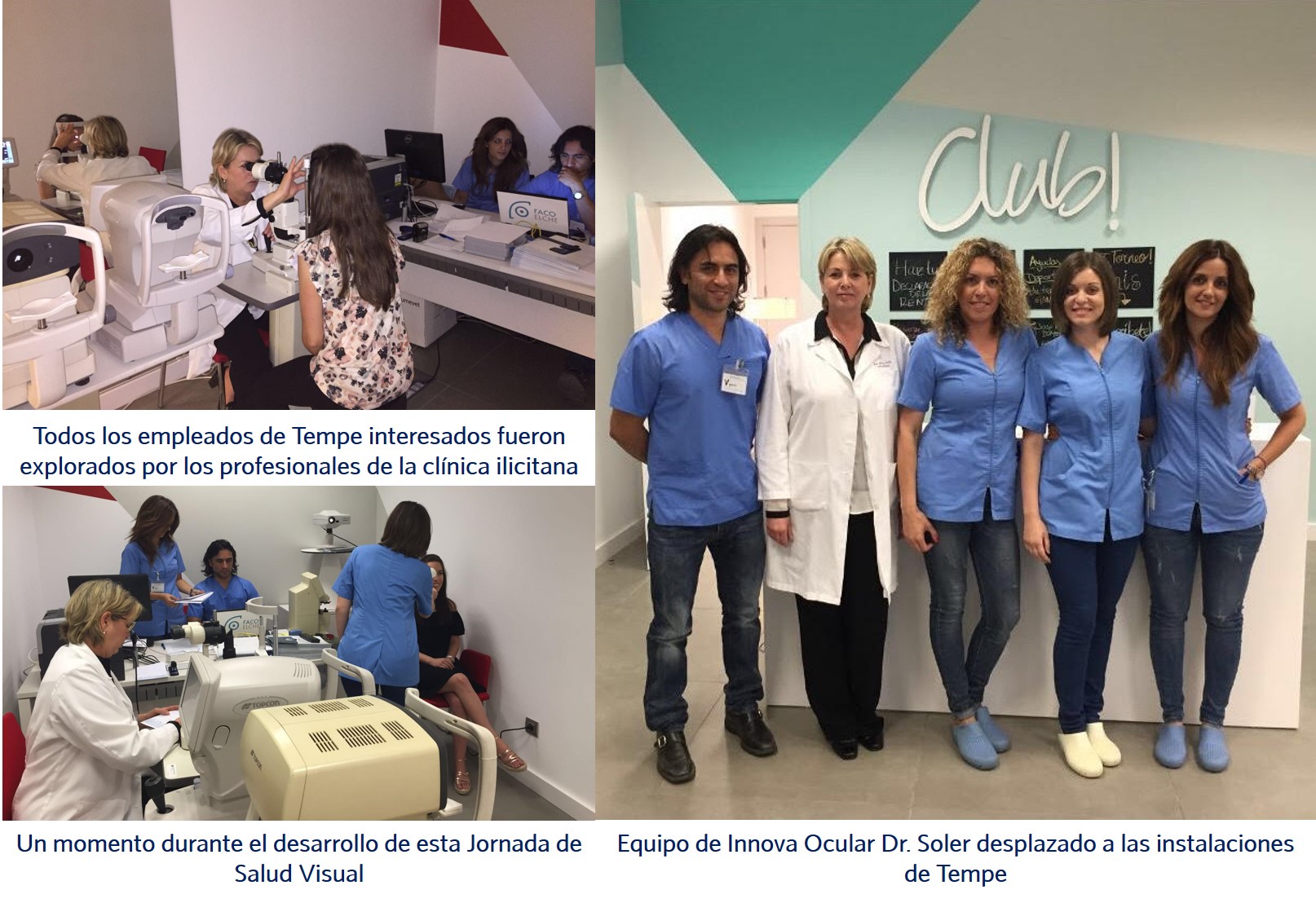 Primera “Jornada de Salud Visual” entre Tempe e Innova Ocular Dr. Soler ...